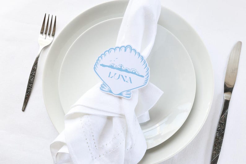 Seashell Place Cards: Nautical Wedding, Coastal Dinner Party - Etsy