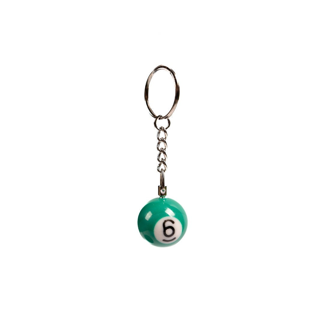 Green #6 Pool Ball Keychain: Billiards Accessories - Etsy