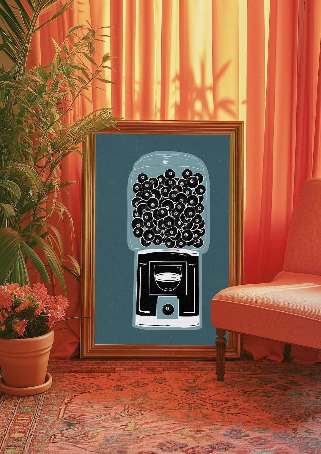8 Ball Gumball Machine Art-digital Download-digital Art Print-billiards ...