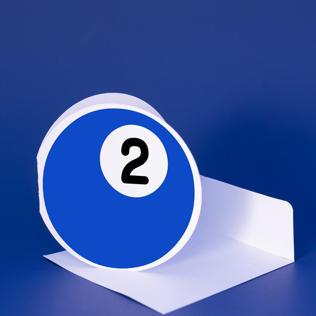 2 Billiards Ball Homemade Card - Homemade Card- Unique Cards-blank ...