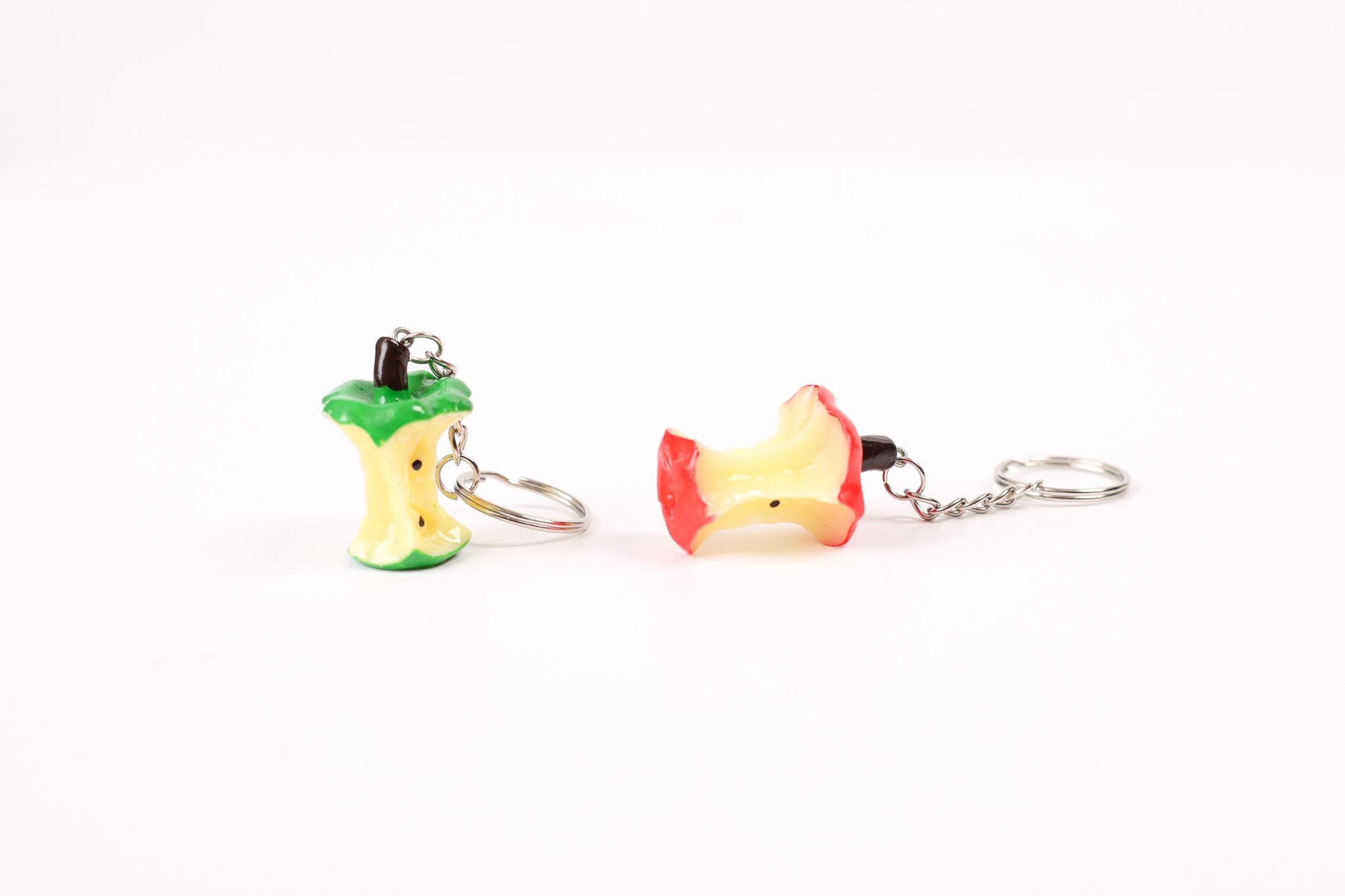 Resin Apple Core Keychain: Realistic Fruit Purse Charm - Etsy