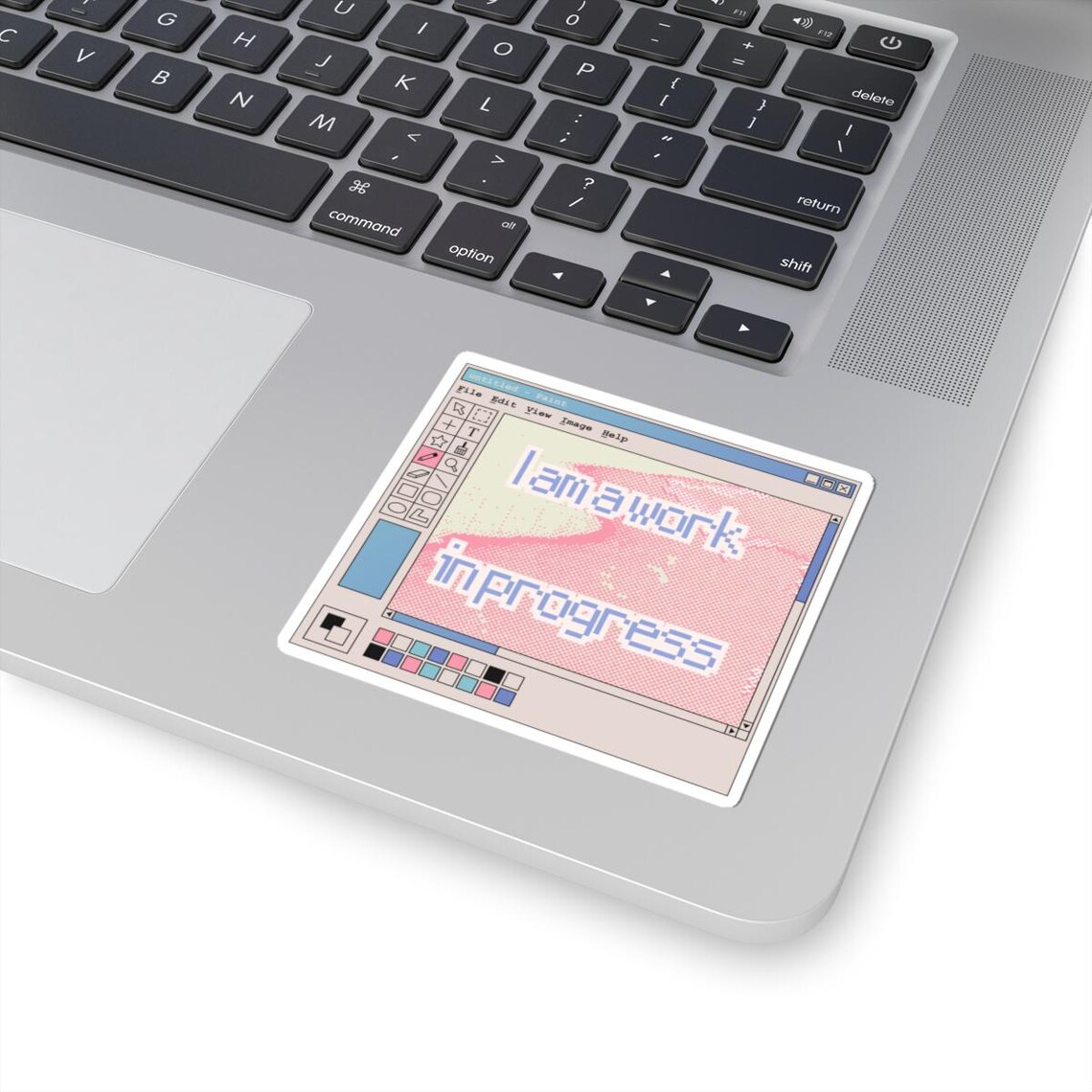 Retro Computer 'work in Progress' Glossy Sticker - Etsy