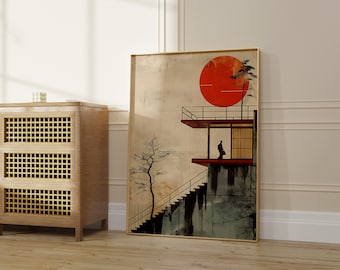 Japandi Wall Art Print Set of 2 Neutral Beige Cream Textured Artwork Wabi Sabi Modern Abstract ...