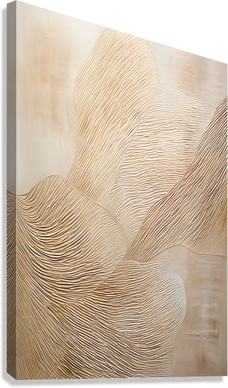 Japandi Wall Art Print Set of 2 Neutral Beige Cream Textured Artwork Wabi Sabi Modern Abstract ...