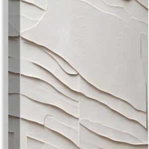Japandi Long Narrow Wall Art Print - Textured Cream Neutral Abstract Japanese Artwork - Wabi ...