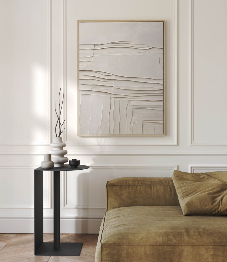 Japandi Wall Art Print Neutral Cream Textured Paper Abstract Japanese Artwork Wabi Sabi Modern ...