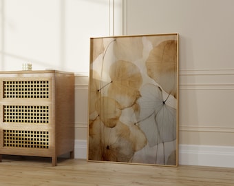 Japandi Wall Art Print Neutral Cream Textured Paper Abstract Japanese Artwork Wabi Sabi Modern ...