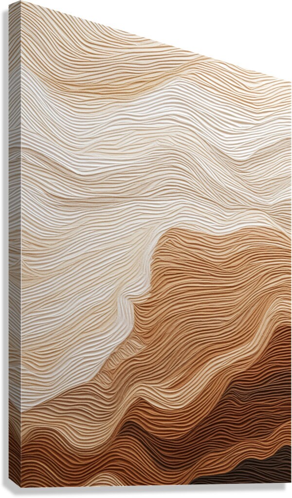 Japandi Wall Art Print Brown Beige Textured Textile Abstract Japanese ...