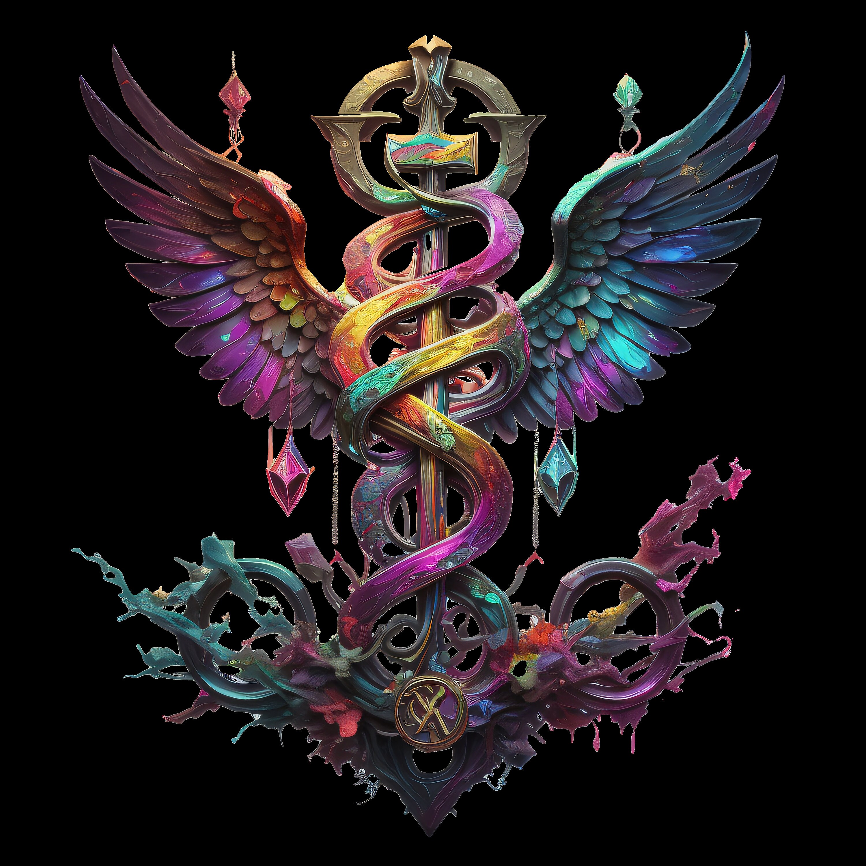 Nurse Art Caduceus Wall Print Wall Art Gift for Nurses - Etsy