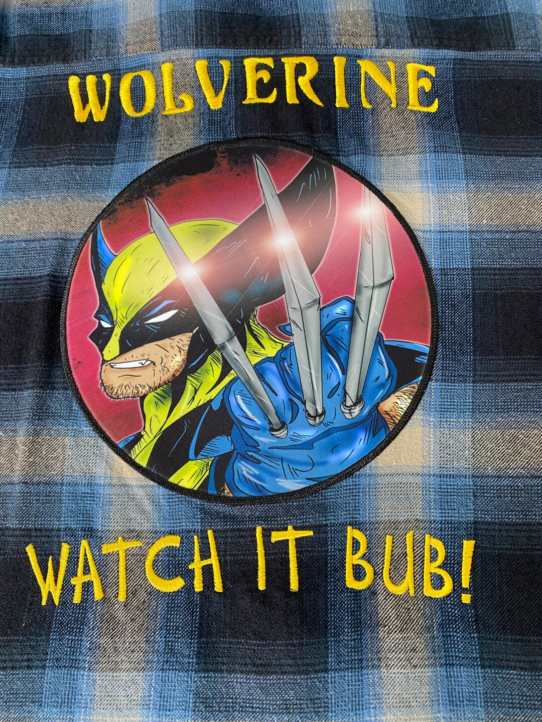 FLANNEL, Vintage Inspired, Upcycled, Comic, Unique, One of a Kind ...