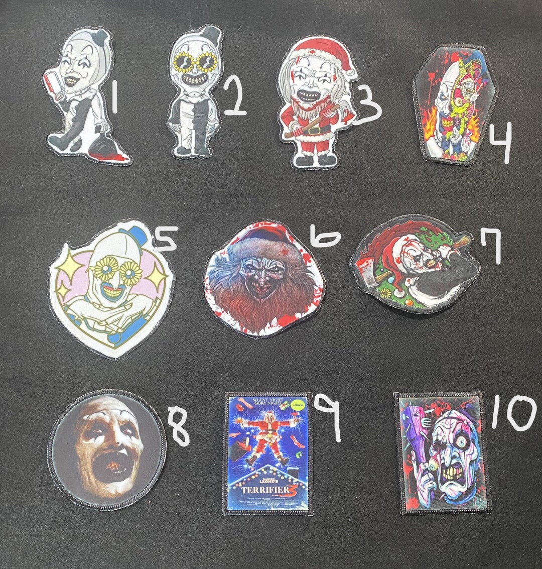 19 ART/TERRIFIER Sublimated and Embroidered Sew-on Patch Terrifier/art ...