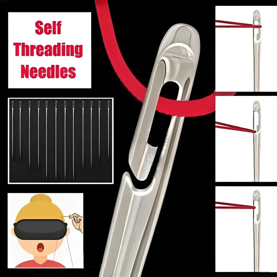 Side Hole Blind Sewing Needles | Stainless Steel Elderly Needles Hand ...