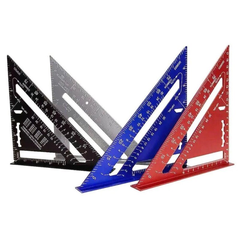 7inch Triangle Ruler Measurement Tool Aluminum Alloy Carpenter Tools ...