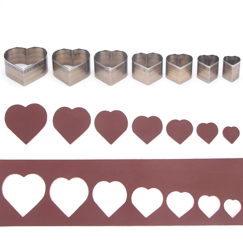 7pcs Leather Die Cutter Hollow Punching Tool | Cutting Mold Punching ...