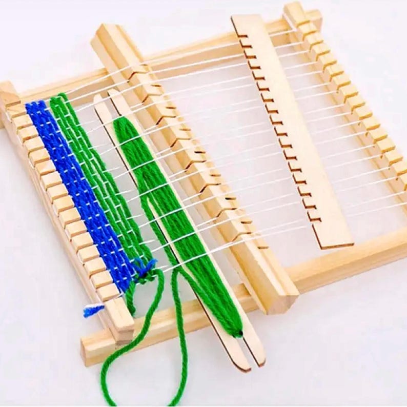 Small Wooden Weaving Loom Kit DIY Traditional Wooden Weaving Toy Loom ...