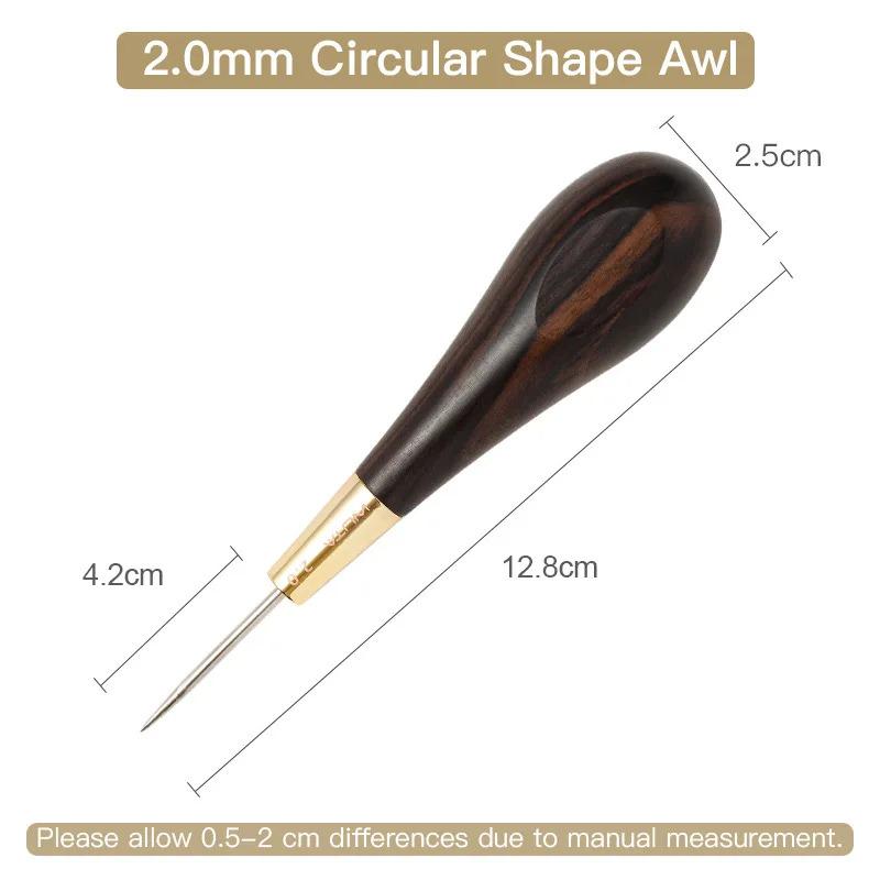 Leather Stitching Awl Diamond Shape Ebony Blackwood & Brass Craft Tool ...