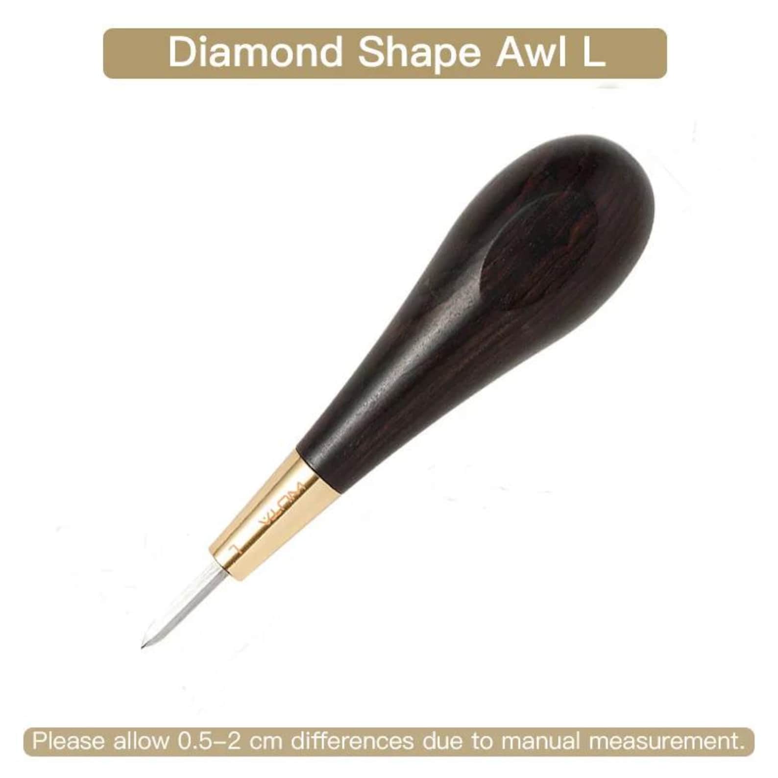 Leather Stitching Awl Diamond Shape Ebony Blackwood & Brass Craft Tool ...
