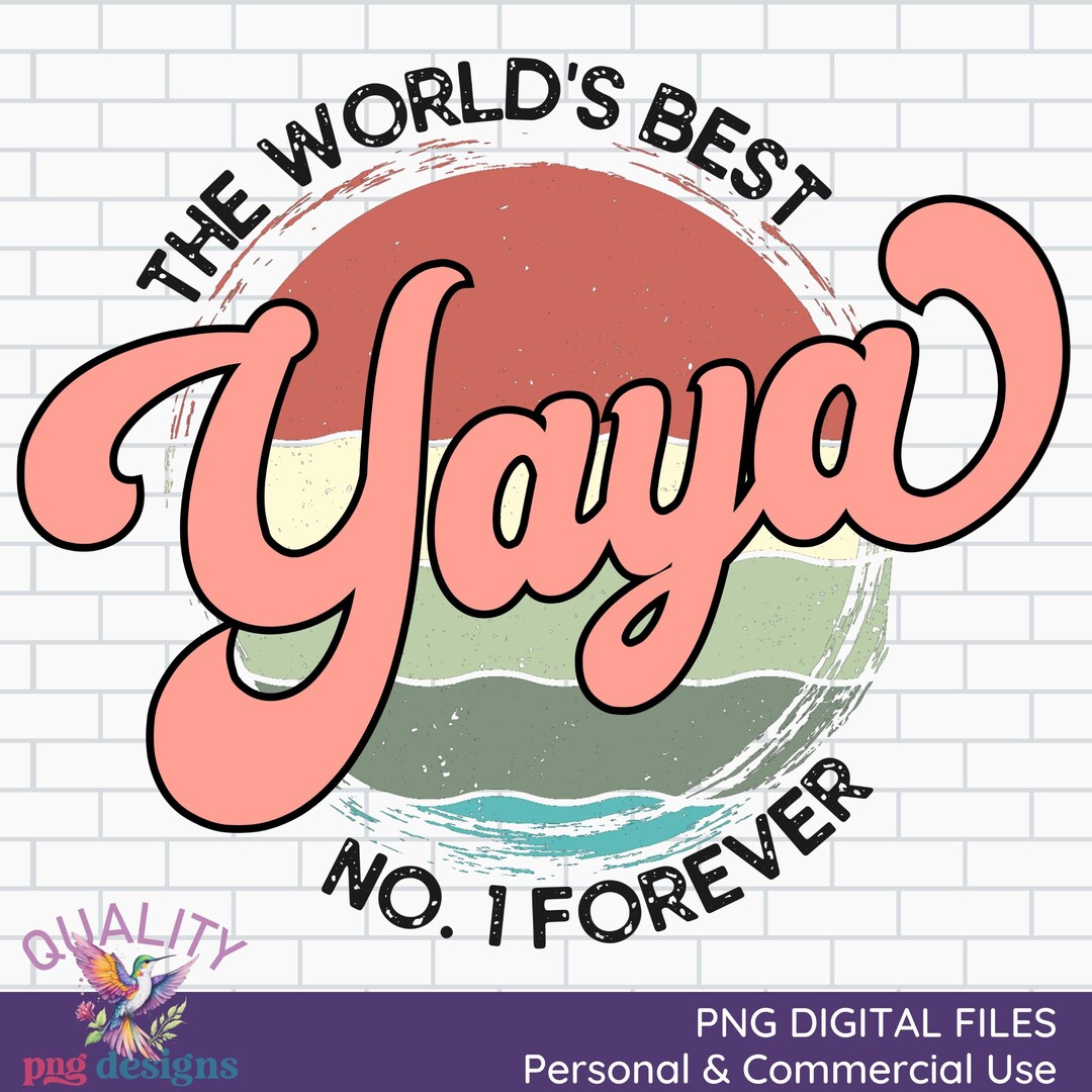 Vintage Yaya Png | Retro Digital Sublimation Download | Mothers Day ...