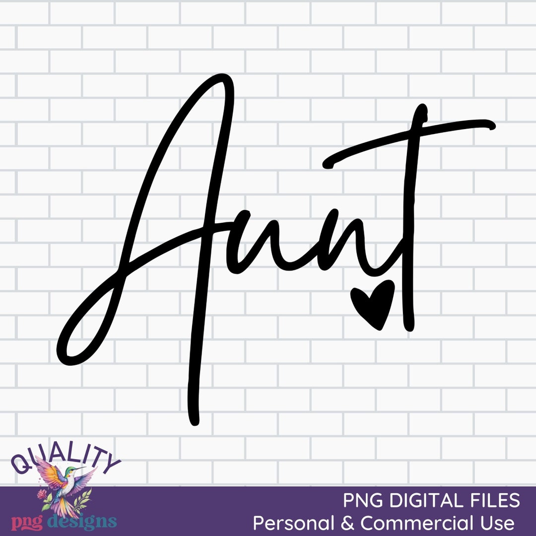 Aunt PNG | Aunt Clipart | Commercial Use Digital Download | DTG Print ...