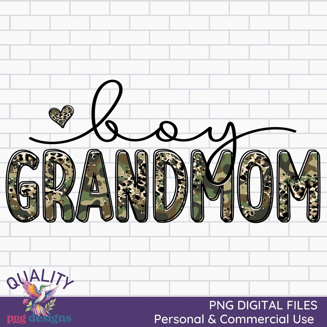 Boy Grandmom Png | Grandmom of Boys Sublimation | Boy Grandmom Digital ...