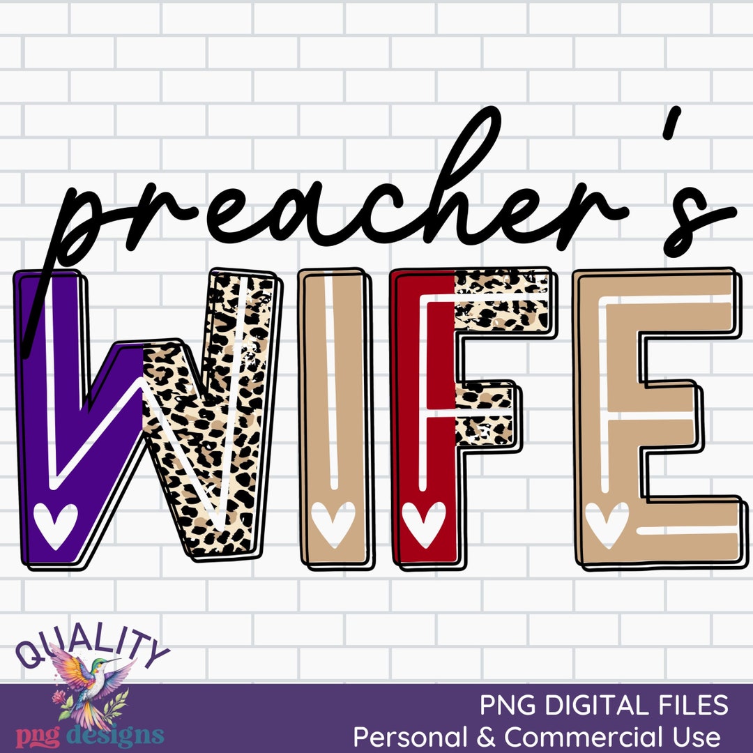 Preacher's Wife PNG | Leopard Print | Print on Demand DTG Digital Files ...