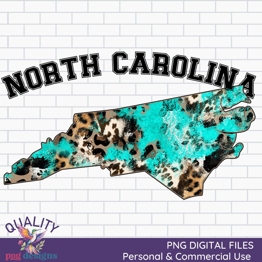 North Carolina State Png | North Carolina Sublimation Clipart | Cowhide ...