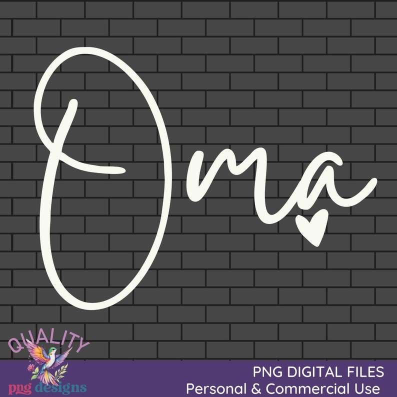 Oma PNG Oma Clipart Commercial Use Digital Download DTG - Etsy