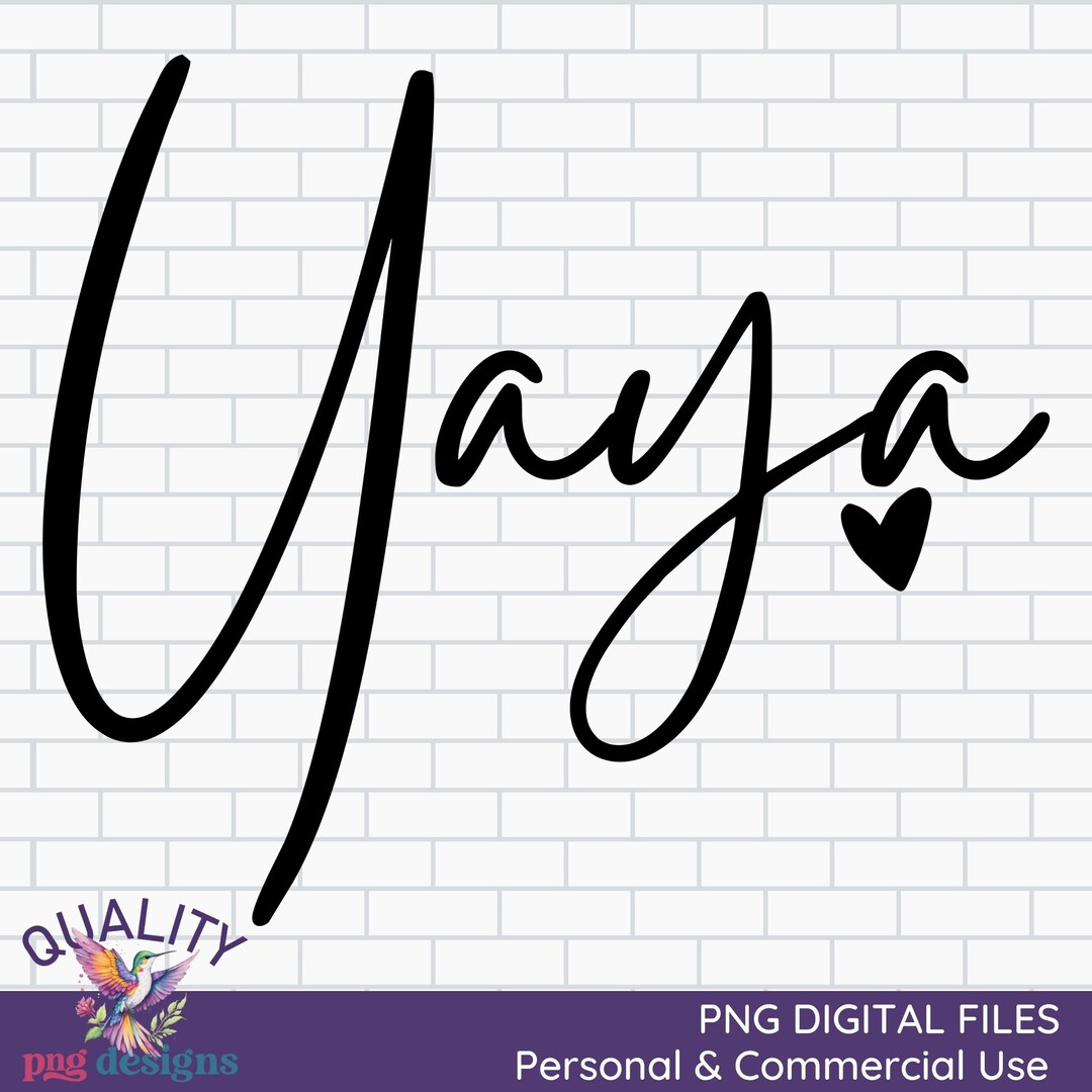 Yaya PNG | Yaya Clipart | Commercial Use Digital Download | DTG Print ...