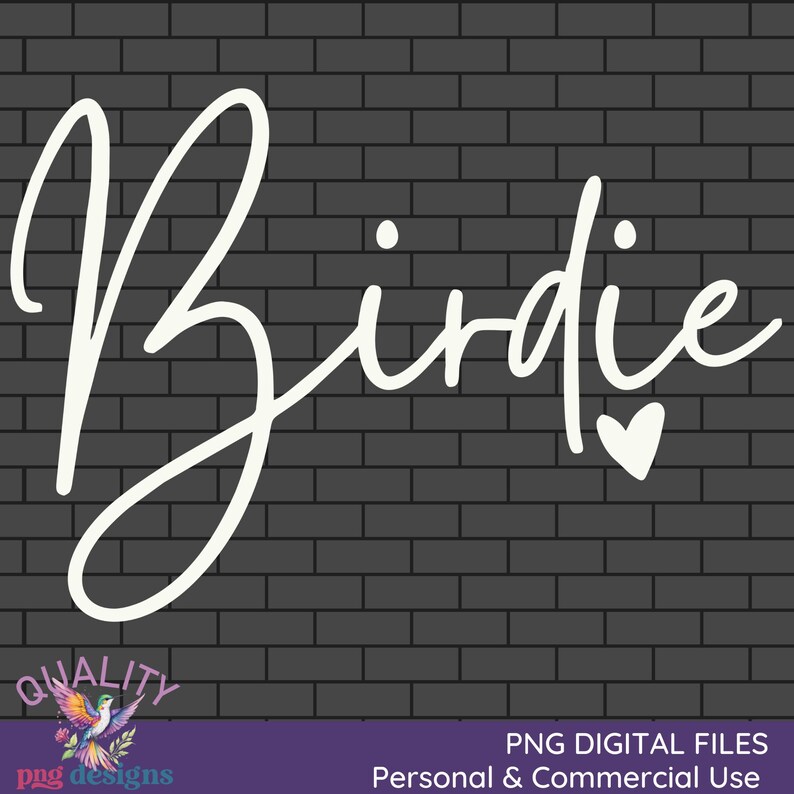 Birdie PNG | Birdie Clipart | Commercial Use Digital Download | DTG ...