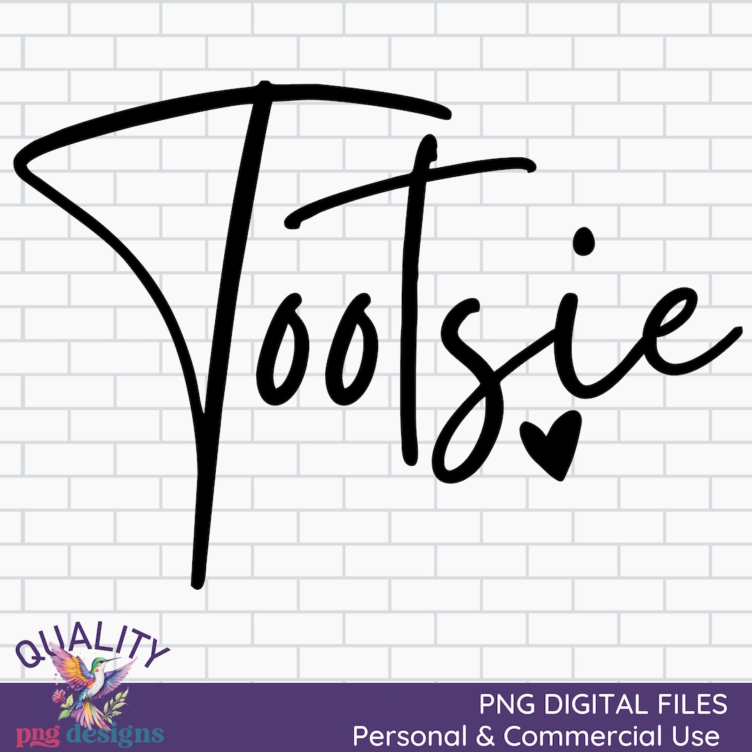Tootsie PNG | Tootsie Clipart | Commercial Use Digital Download | DTG ...