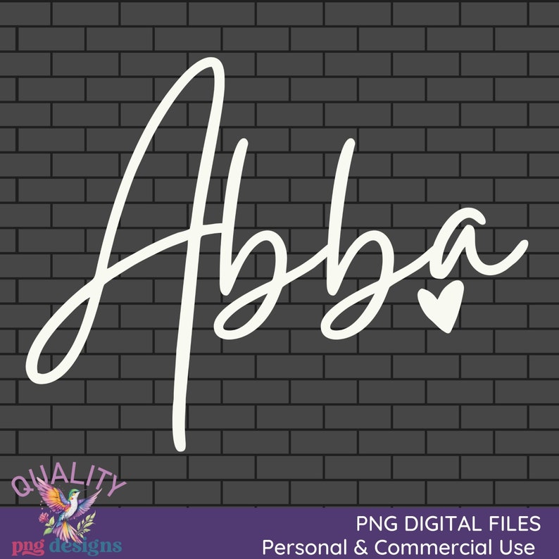 Abba PNG Abba Clipart Commercial Use Digital Download DTG Print Design ...