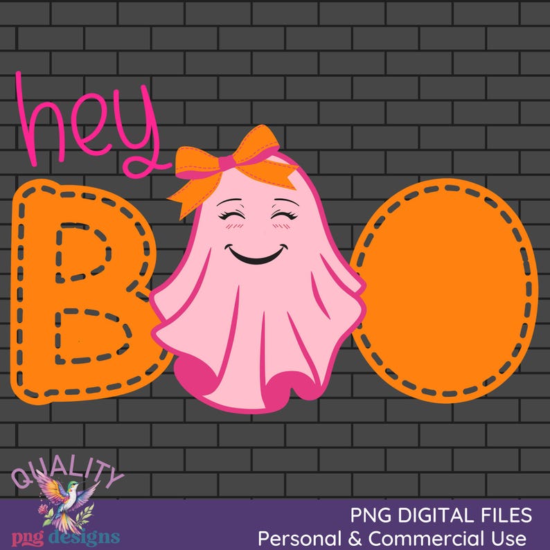 Hey Boo Png | Halloween Ghost Sublimation Design | Fall Digital Image ...