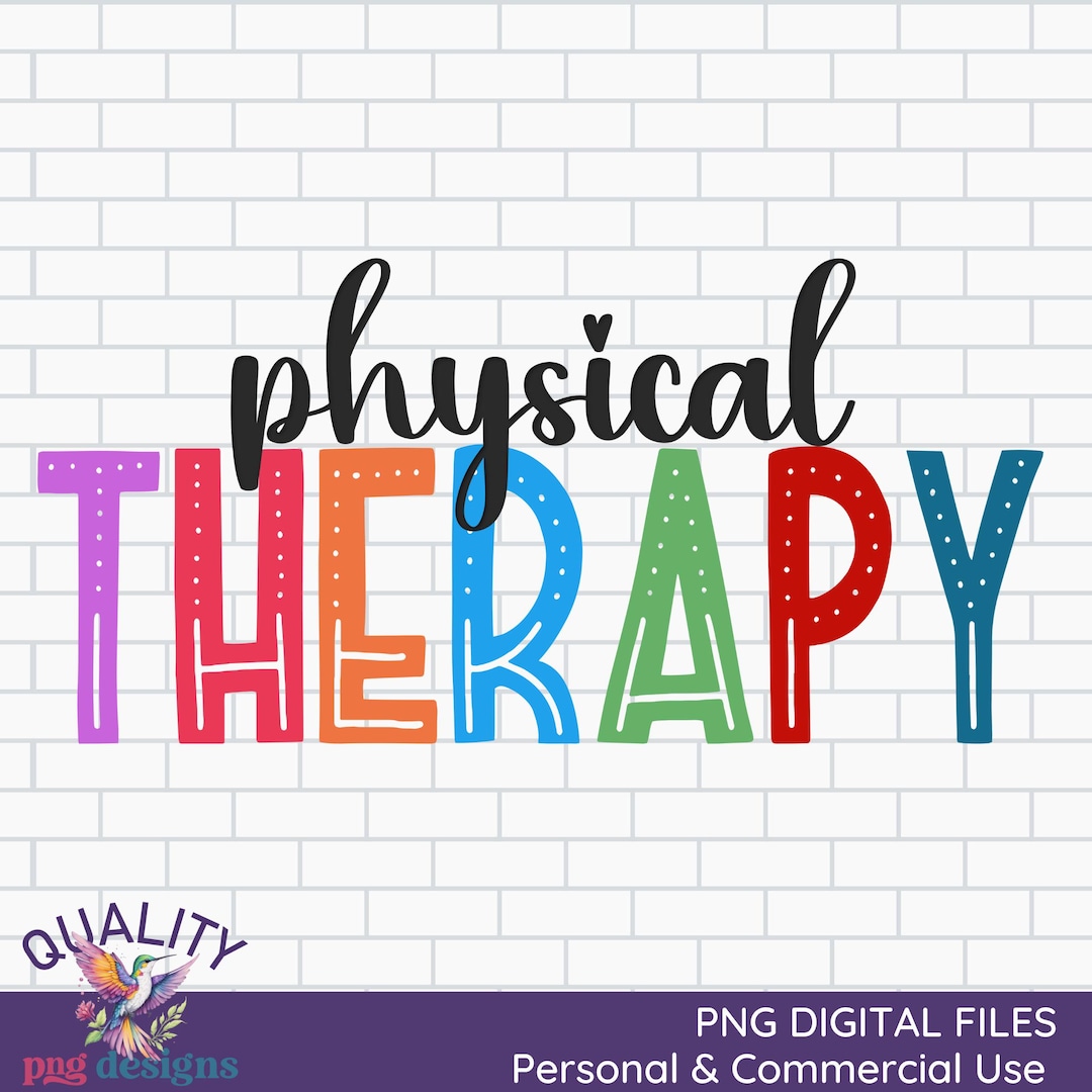 Physical Therapy PNG | Physical Therapist Design | Colorful Print ...