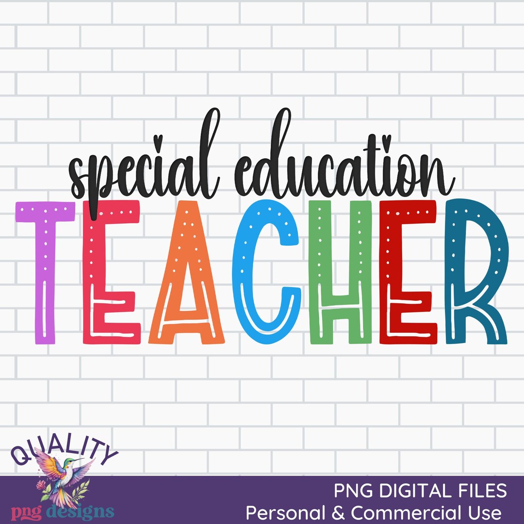 Special Education Teacher Png | Teacher Download | POD DTG Digital ...