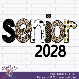 Senior 2028 Png | Senior POD DTG Digital Files | Leopard Print ...