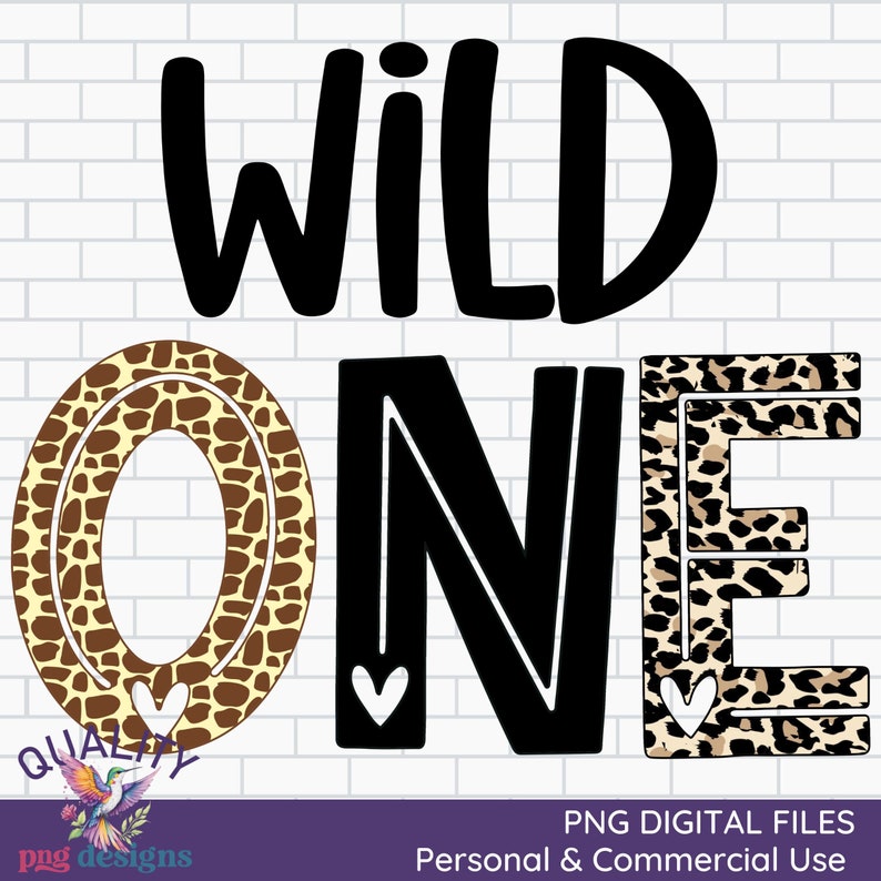 Wild One Png First Birthday Sublimation Leopard Print Design Cheetah ...