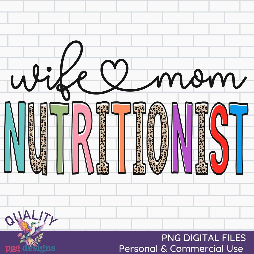 Wife Mom Nutritionist Png Wife Download Leopard Print Dtg Digital Files