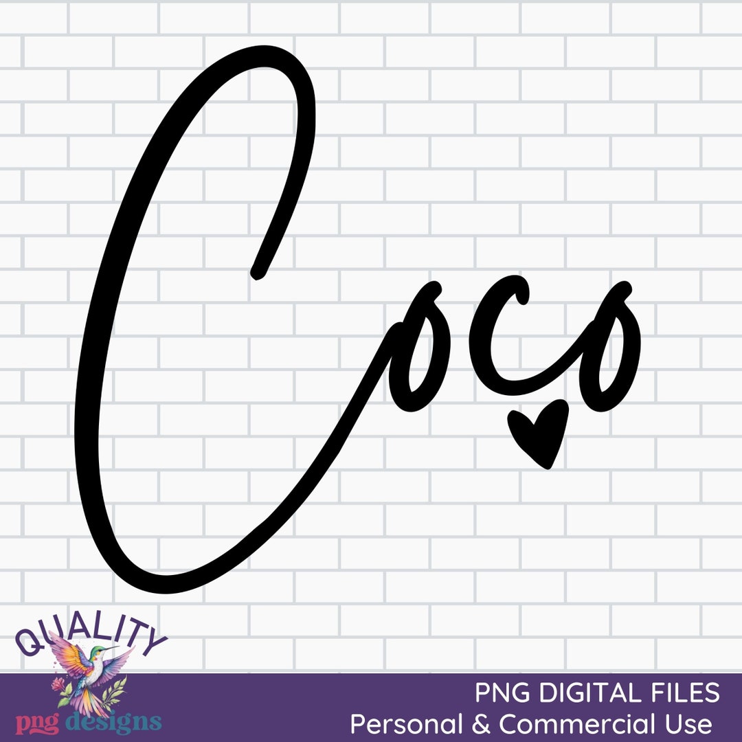 Coco PNG | Coco Clipart | Commercial Use Digital Download | DTG Print ...