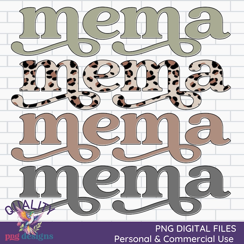 Mema PNG Mema Stacked Clipart Commercial Use Digital Download Print on ...