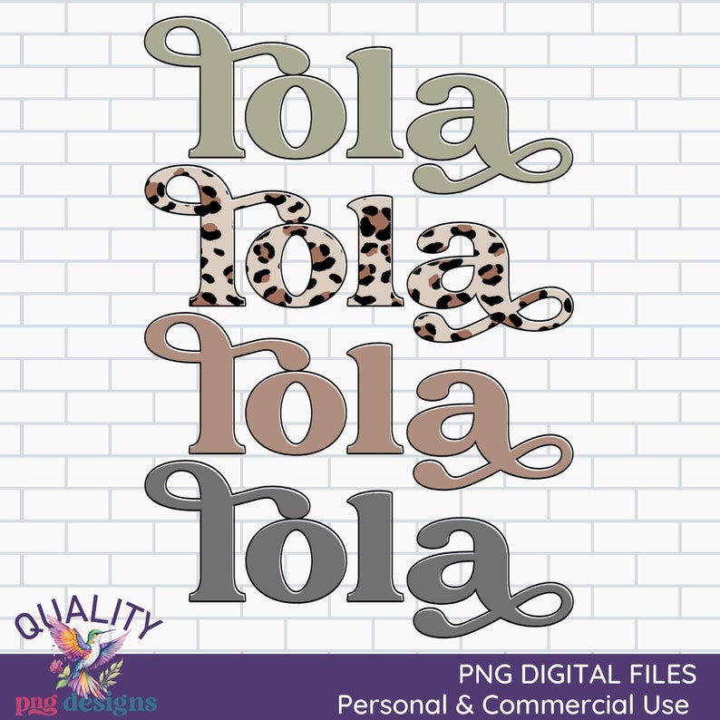 Lola PNG Lola Stacked Clipart Commercial Use Digital Download Print on Demand DTG Print Files ...