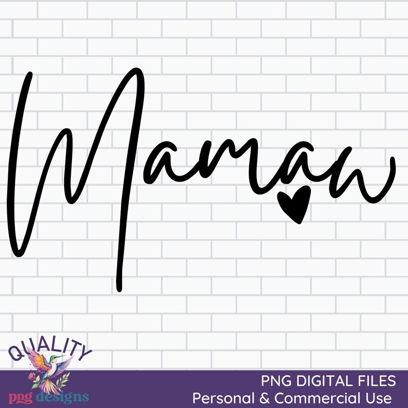 Mamaw PNG | Mamaw Clipart | Commercial Use Digital Download | DTG Print ...