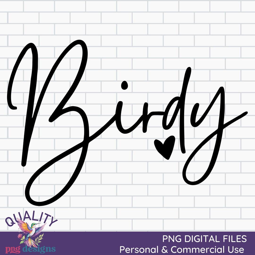 Birdy PNG | Birdy Clipart | Commercial Use Digital Download | Print on ...