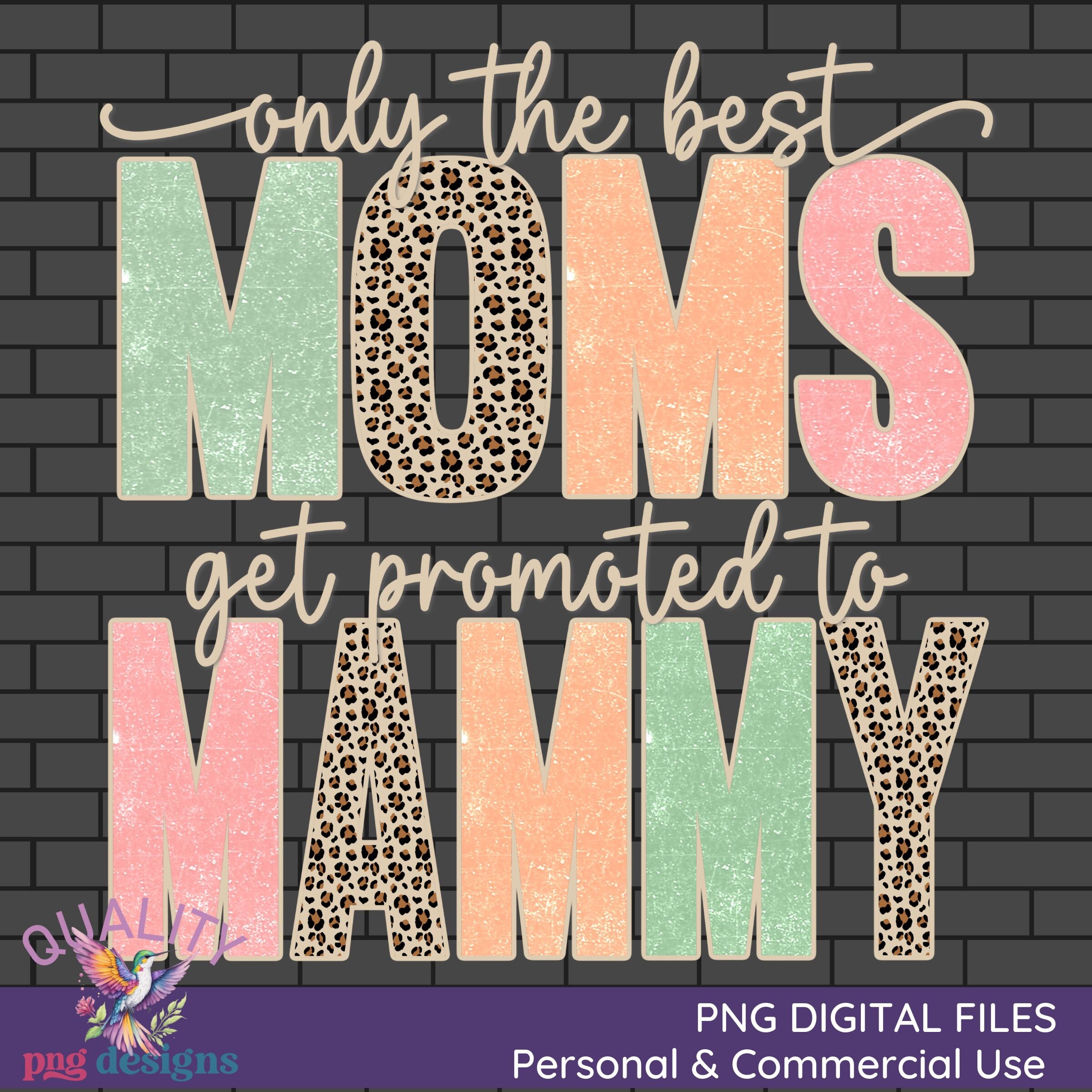 Vintage Mom Png Only the Best Moms Get Promoted to Mammy Sublimation ...