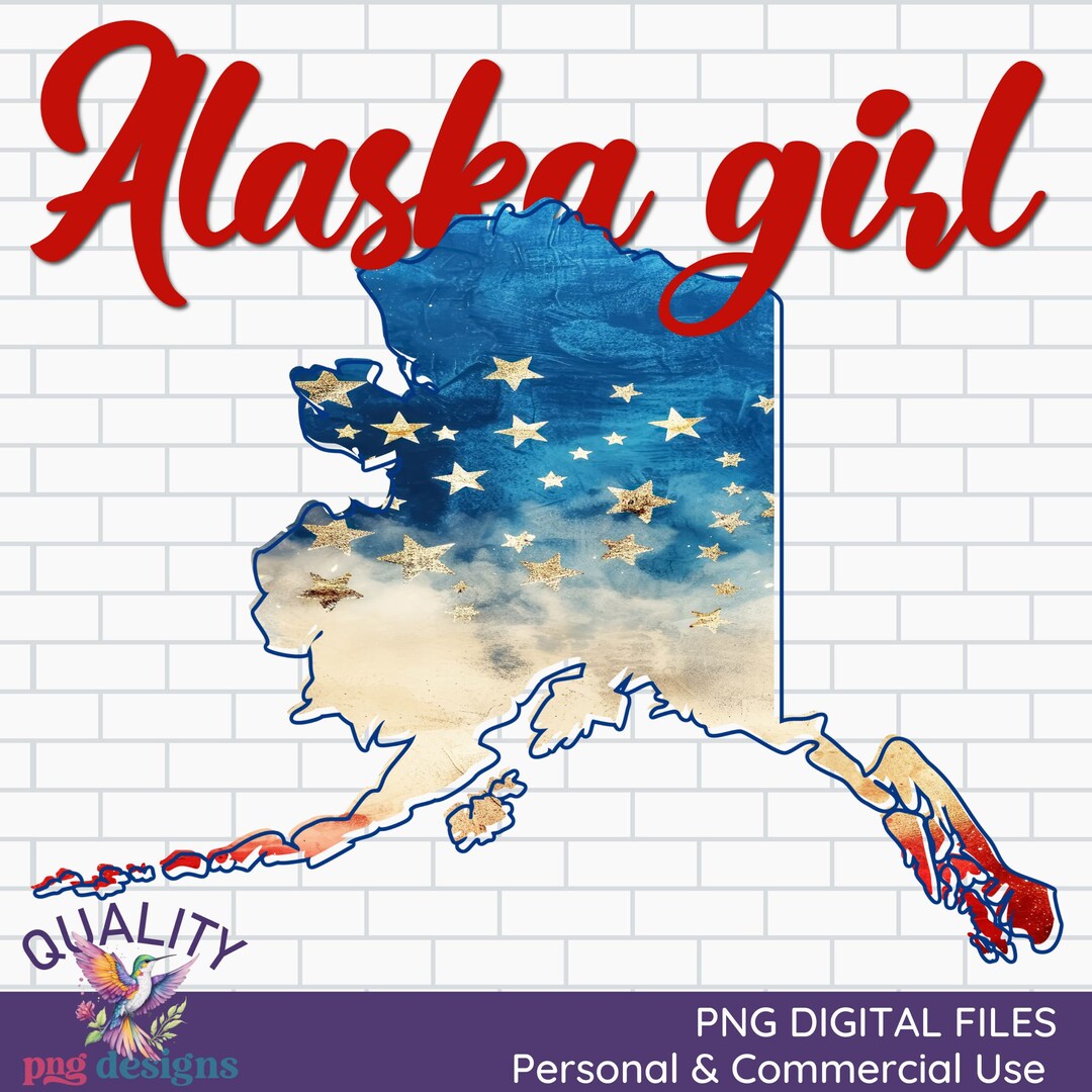 Alaska Girl Png | Alaska Sublimation Png | Alaska State Print Design ...