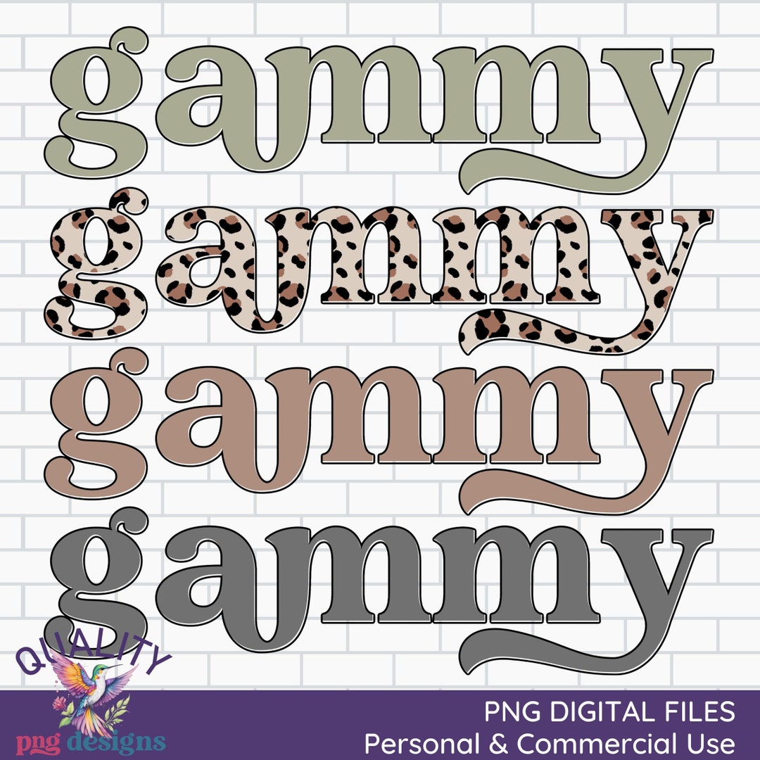 Gammy PNG | Gammy Stacked Clipart | Commercial Use Digital Download ...