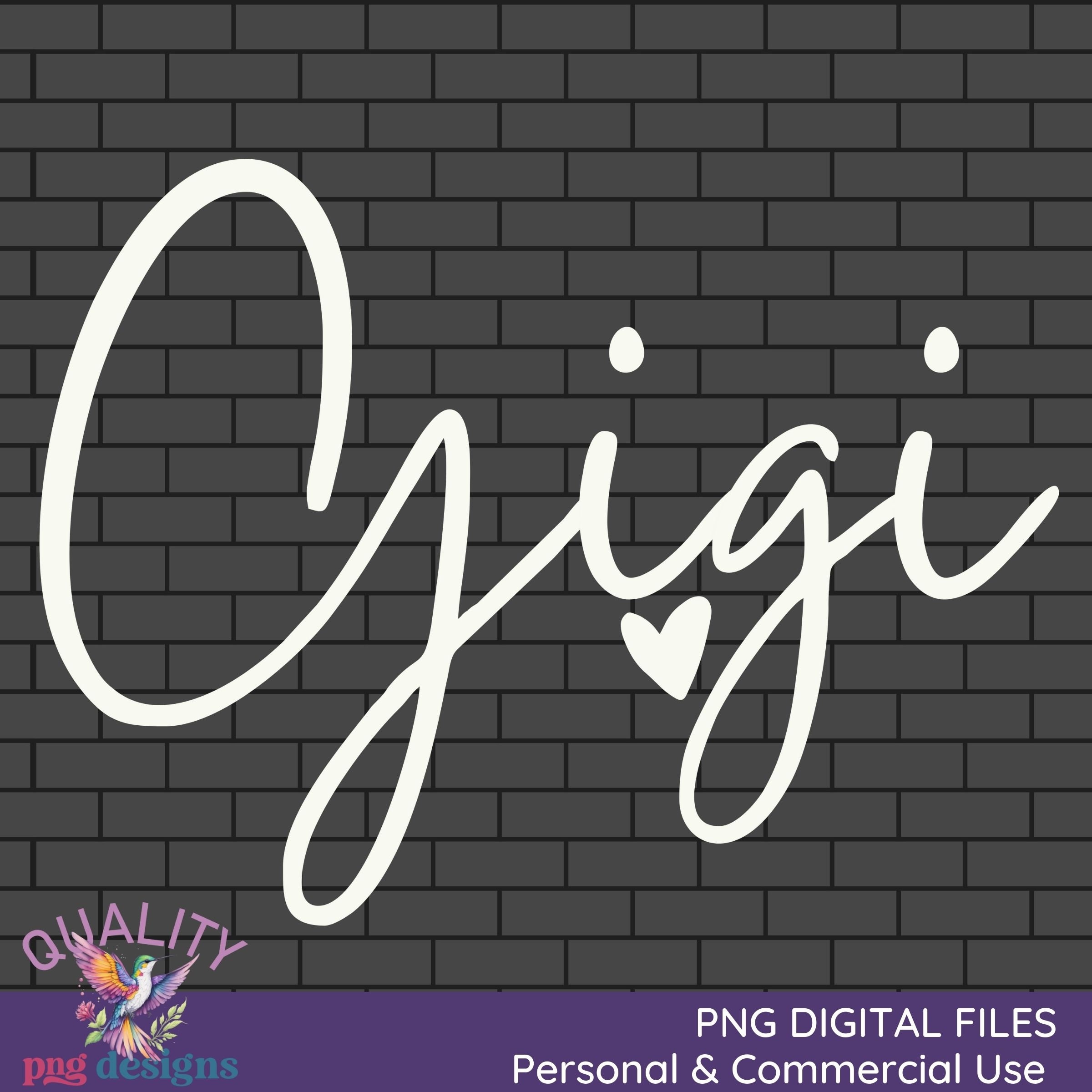 Gigi PNG Gigi Clipart Commercial Use Digital Download DTG Print Design ...