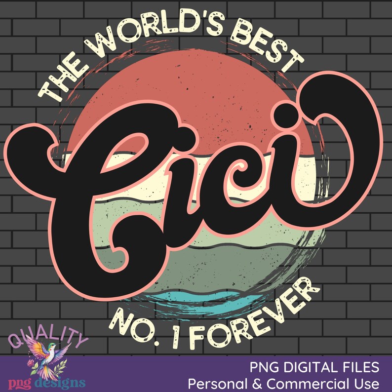 Vintage Cici Png | Retro Digital Sublimation Download | Mother's Day ...