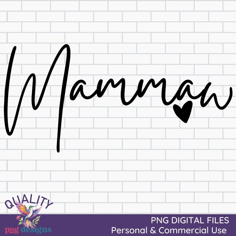 Mammaw PNG Mammaw Clipart Commercial Use Digital Download DTG Print ...