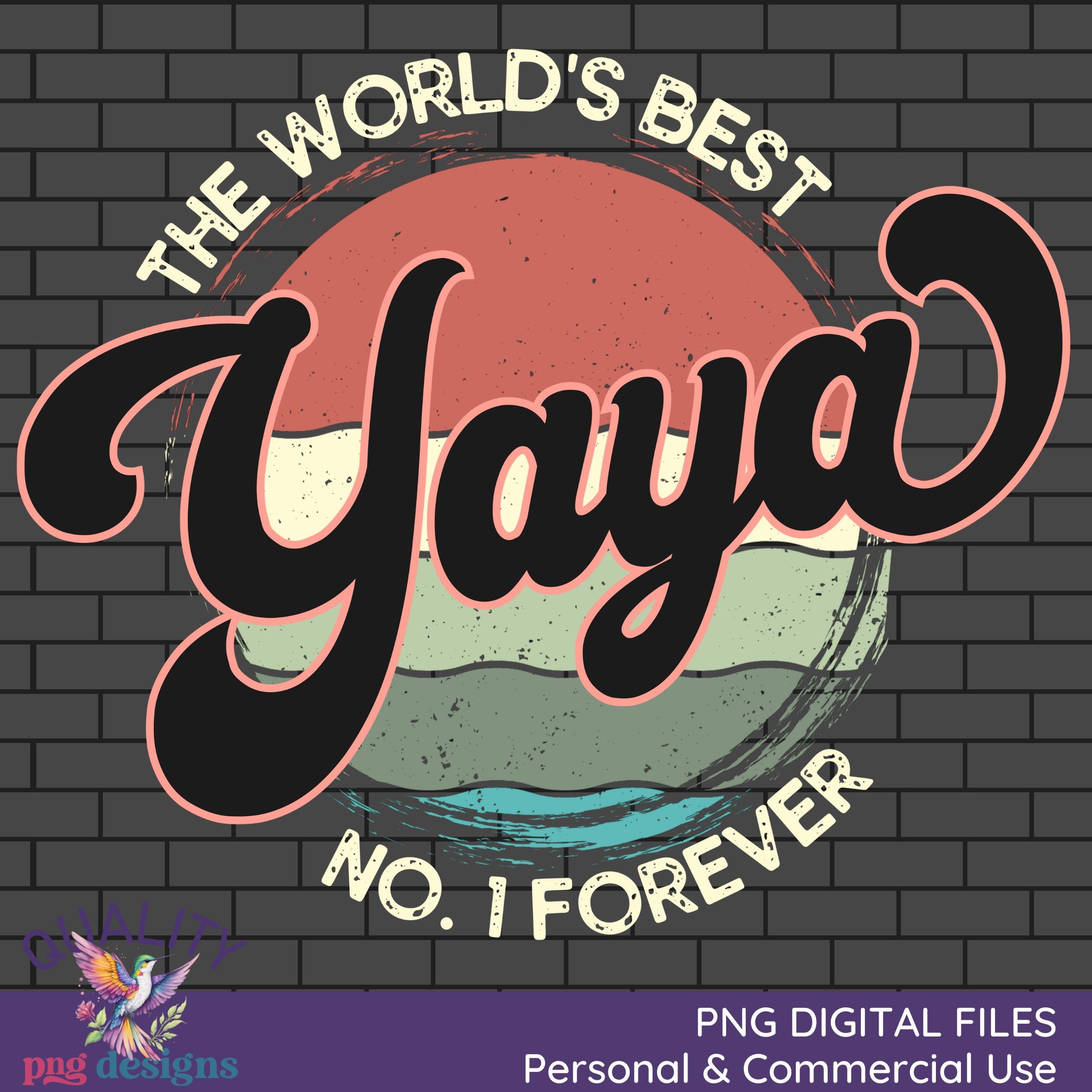 Vintage Yaya Png | Retro Digital Sublimation Download | Mothers Day ...