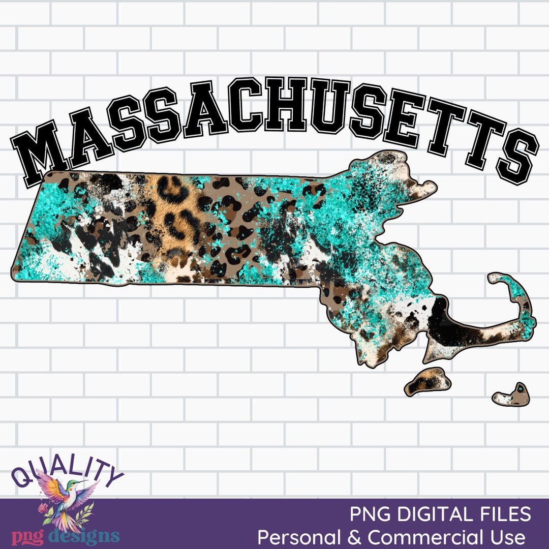 Massachusetts State Png | Massachusetts Sublimation Clipart | Cowhide ...